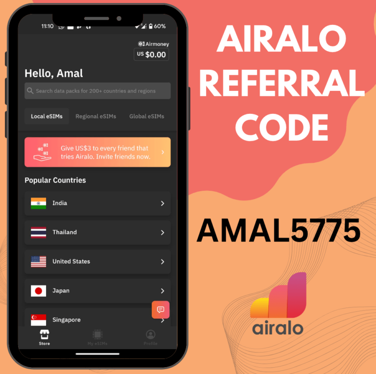 Airalo Referral Code for US$3 Off on your eSIM Data Pack - Referral ...